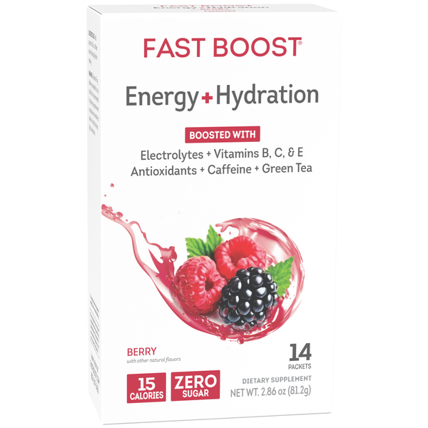 Energy & Hydration Drink Mix Berry (14ct), WonderSlim FAST BOOST - Diet ...