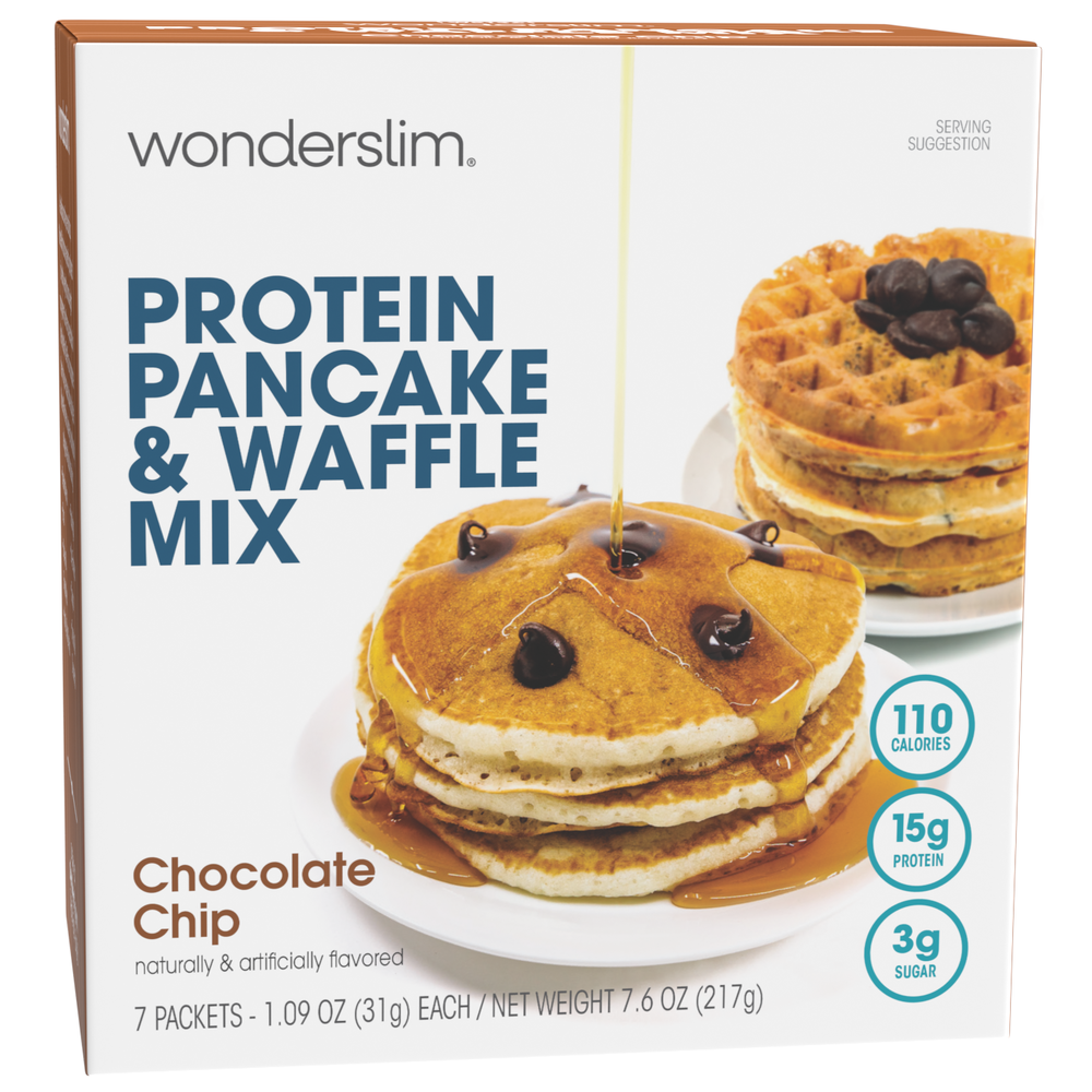 Protein Pancake & Waffle Mix Chocolate Chip (7ct), Wonderslim - Diet Direct