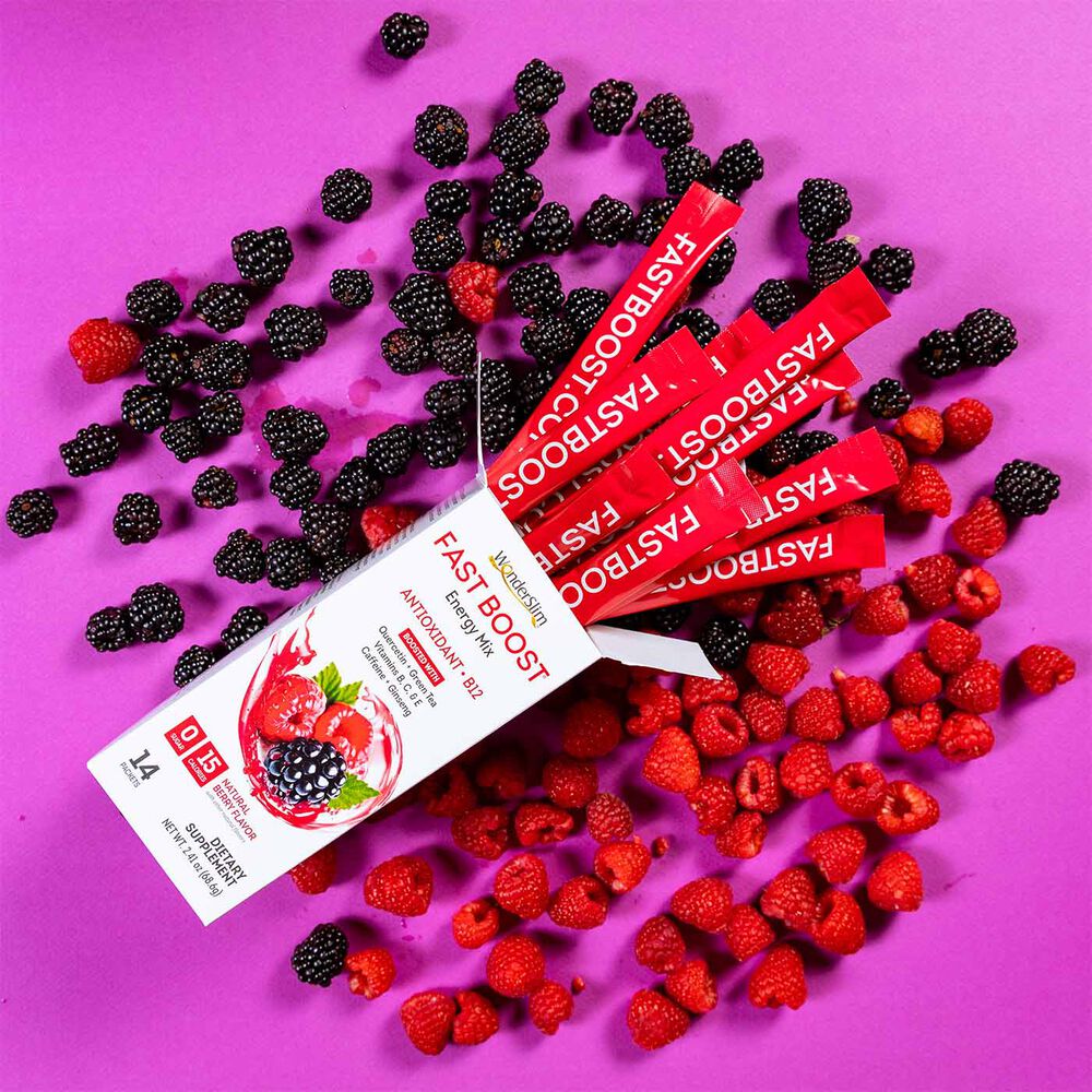 FAST-BOOST Energy Drink Mix Natural Berry (14ct), WonderSlim ...