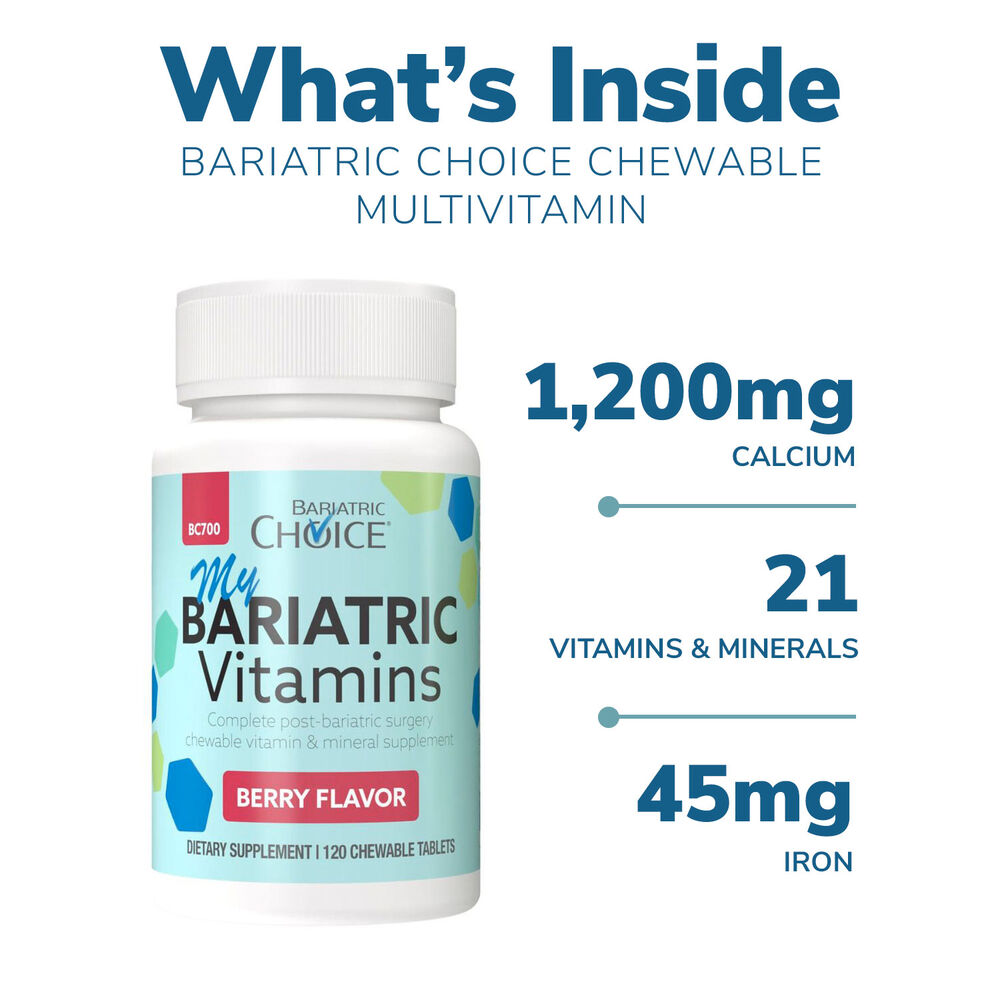 My Bariatric Vitamins Chewable Multivitamin Berry (120ct), Bariatric ...