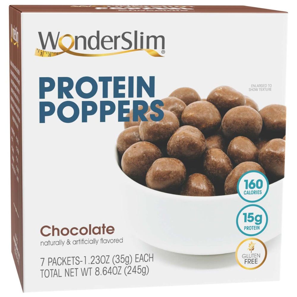 Buy Protein Popper Puffs Chocolate (7ct), WonderSlim - DietDirect for ...