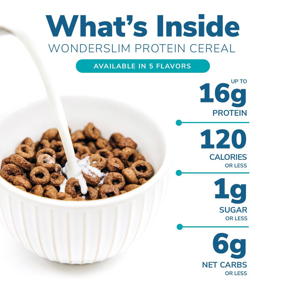 Cocoa Low Carb Low Sugar Protein Cereal (7ct), Wonderslim