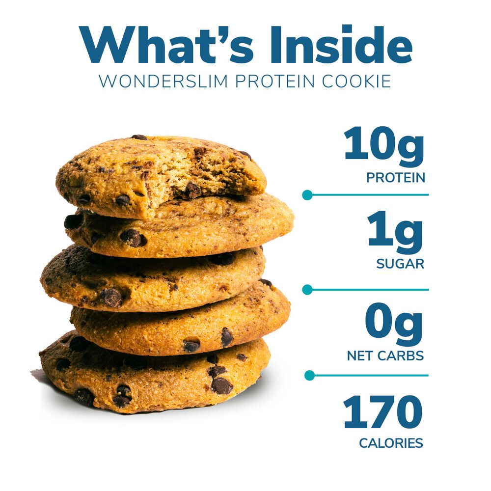 Protein Cookie Chocolate Chip (7ct), WonderSlim - Diet Direct