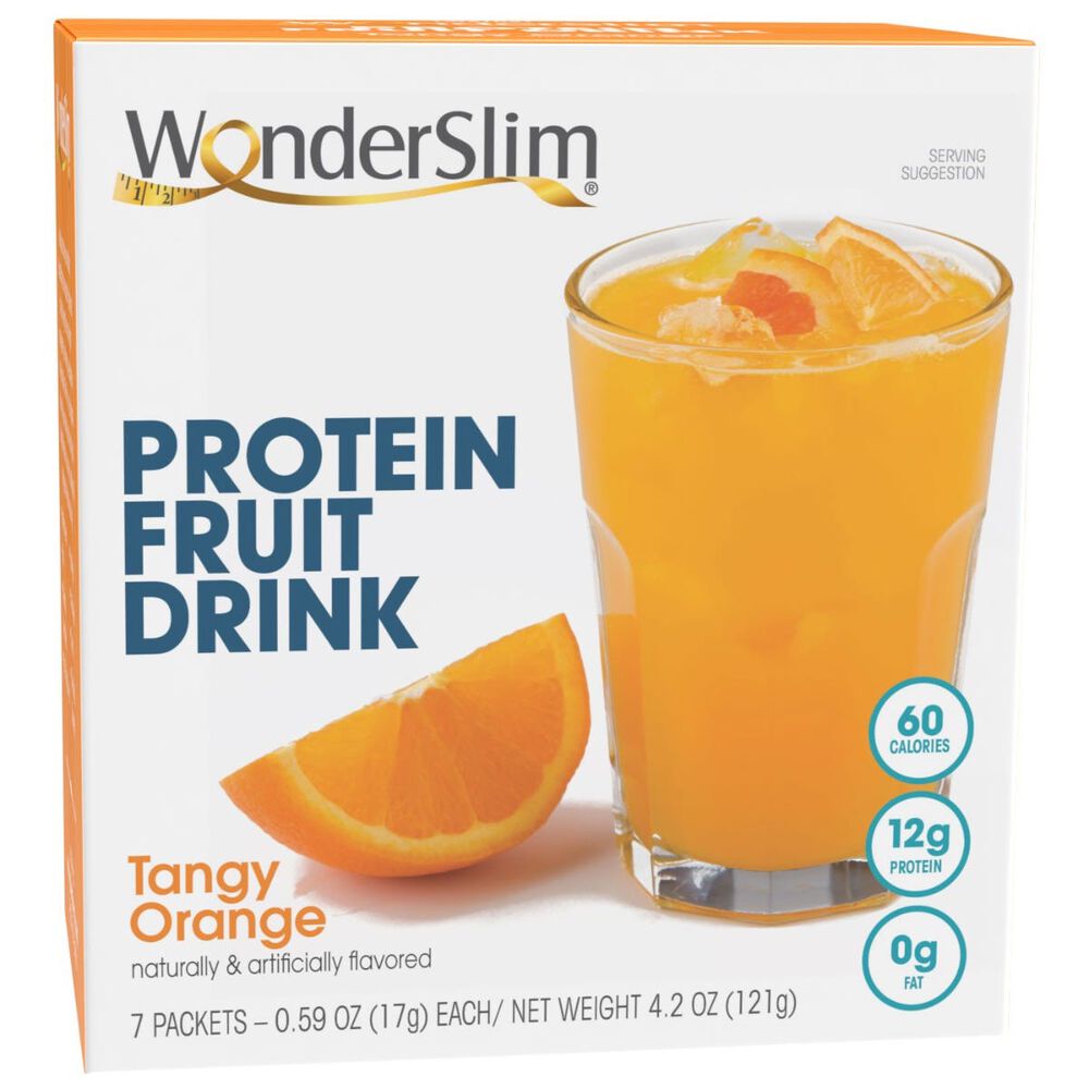 Protein Fruit Drink Tangy Orange (7ct), WonderSlim - DietDirect 16.99 USD