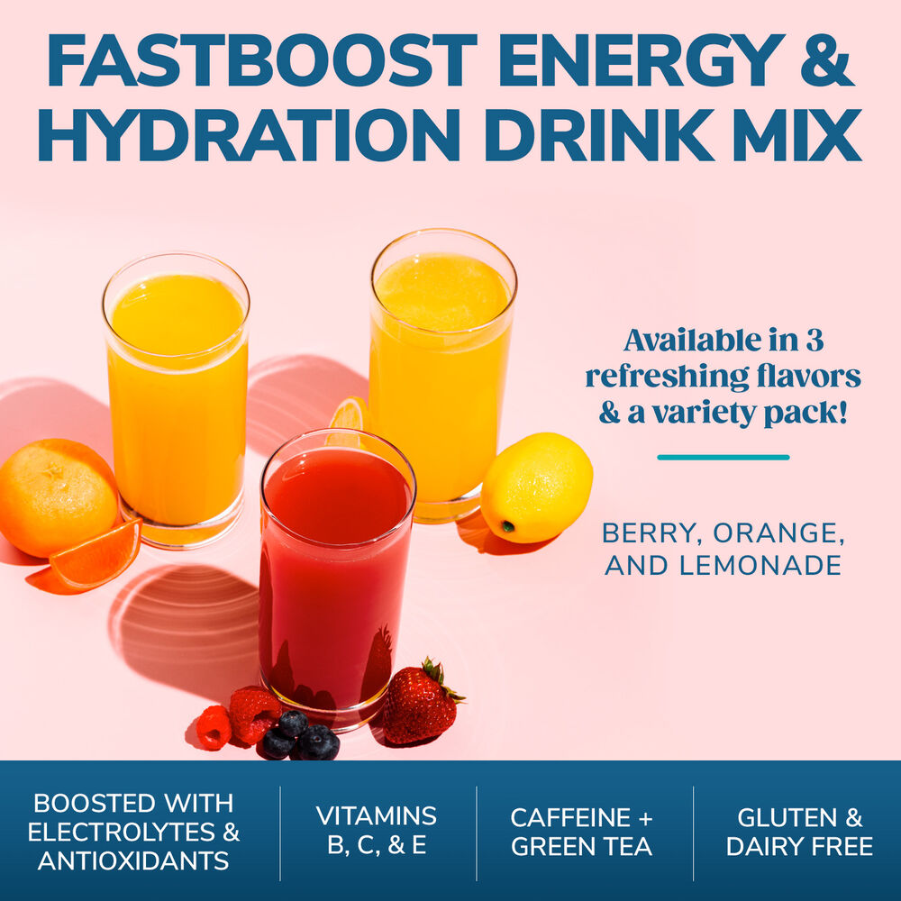 Lemonade Energy Drink Mix (14ct), FAST BOOST