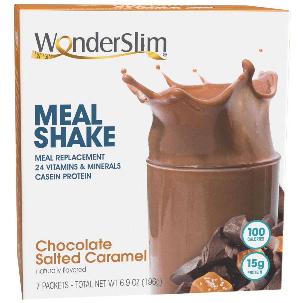 Buy Meal Shake Chocolate Salted Caramel (7ct), WonderSlim - DietDirect ...